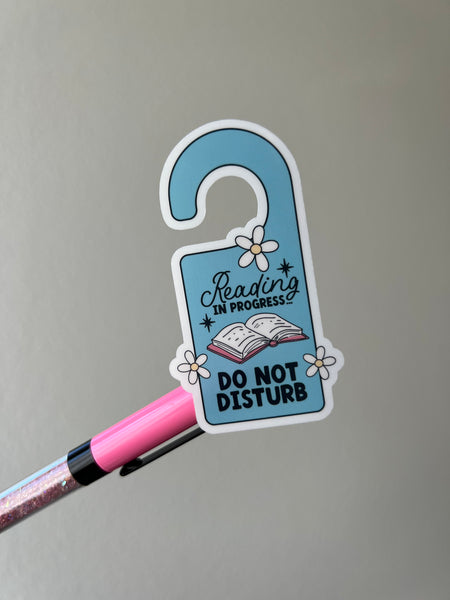 Reading Do Not Disturb Vinyl Sticker Die Cut – Sparkly Paper Co.