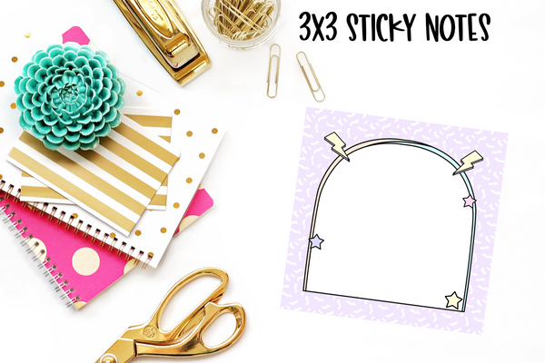 Stars and Bolts Sticky Notes – Sparkly Paper Co.