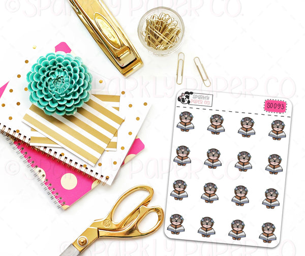 Edith Reading Stickers (matte removable) S0093 – Sparkly Paper Co.